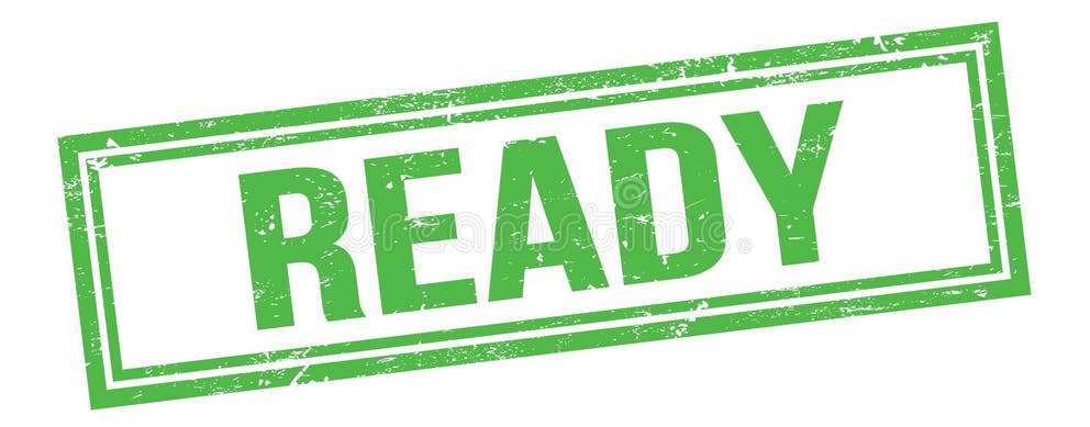 READY Text on Green Grungy Vintage Stamp Stock Illustration ...