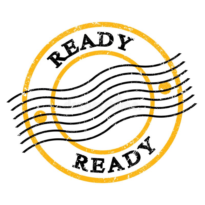 READY TO EAT Text Written on Blue-black Zig-zag Stamp Stock ...