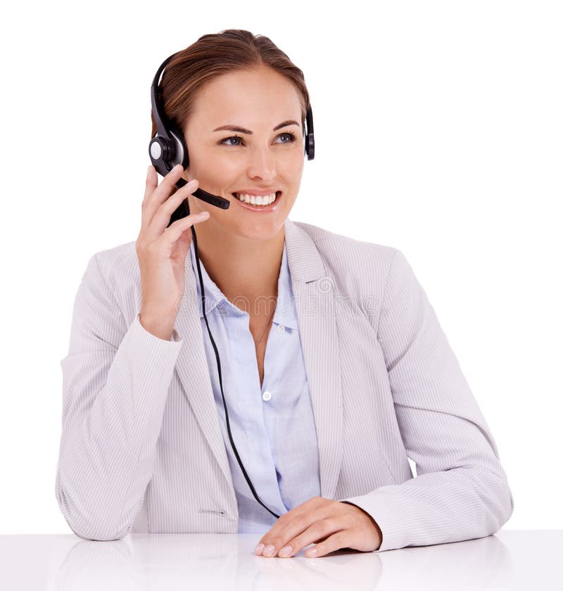 Ready To Assist with Your Query. Professional Call Center Agent Working ...