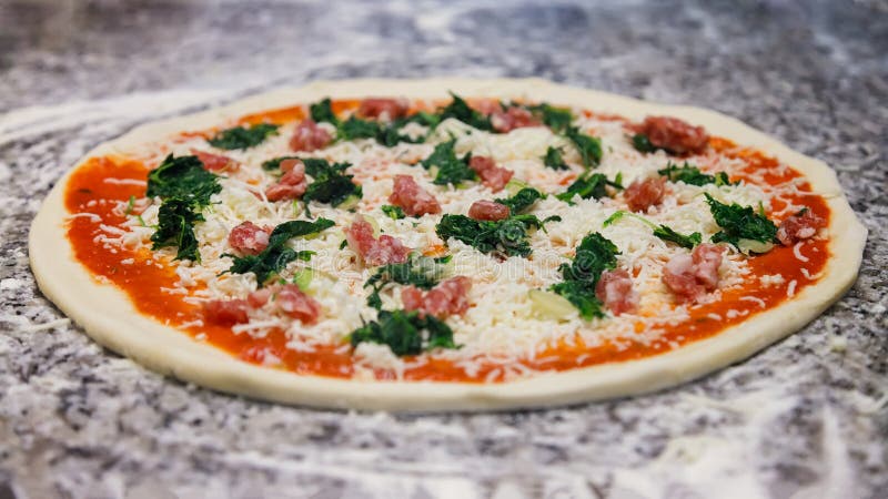 Pizza ready to go. stock image. Image of food, pizza - 101860669