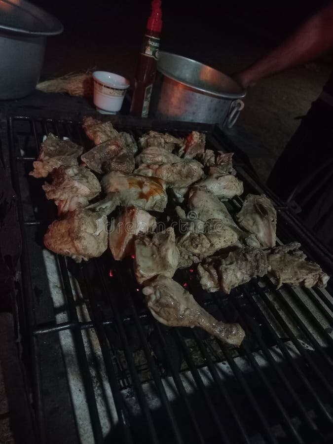 Ready to BBQ party night stock image. Image of unrecognizable - 308933021