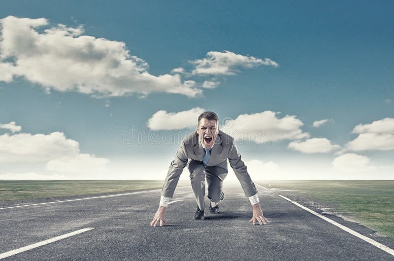 Ready to challenge it stock photo. Image of runner, adult - 59342002