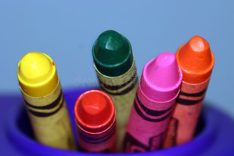 Primary Color Crayons stock image. Image of crayola, preschool - 25650871