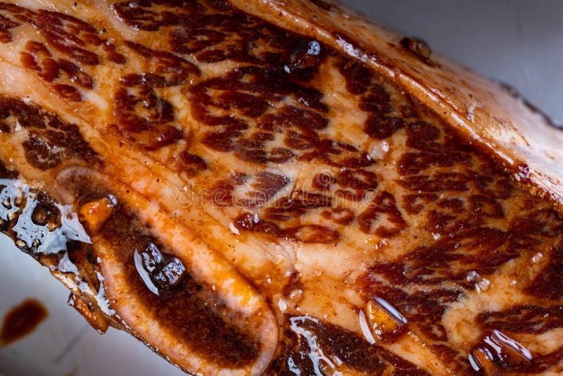 Korean Marinated Marbled Prime Short Rib Stock Image - Image of meat ...