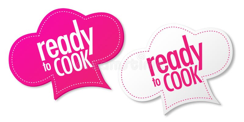 Ready to cook stickers stock vector. Illustration of fresh - 21079175