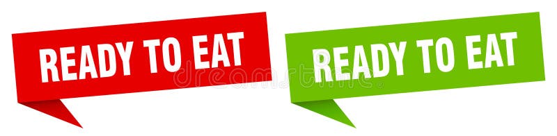 Ready To Eat Banner. Ready To Eat Speech Bubble Label Set Stock Vector ...