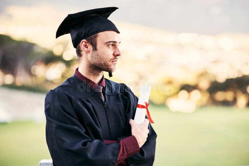 Ready To Face Whatever the Future Holds. a Student on Graduation Day ...