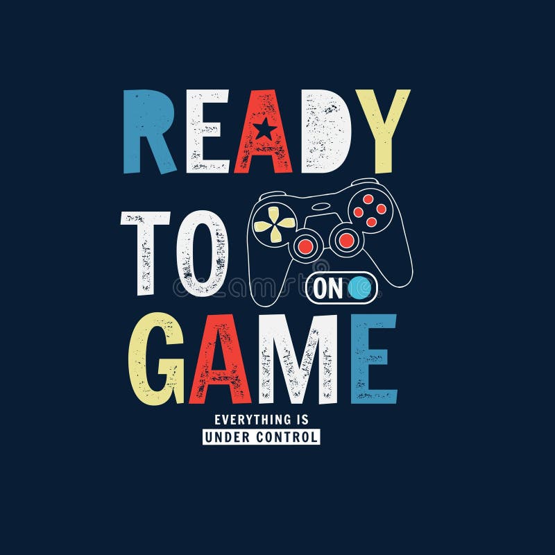 Ready To Game Game Pad Vector Graphic Design Stock Illustration ...