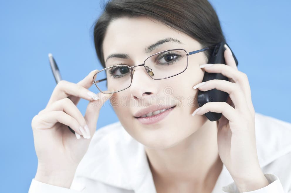 Ready to get information stock image. Image of operator - 22345005