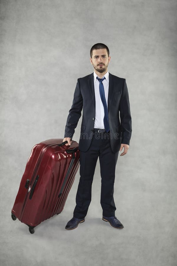 Ready To Go, Businessman with a Suitcase Stock Image - Image of manager ...