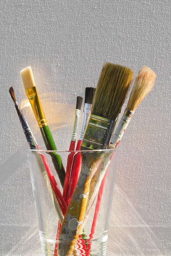 Ready to paint stock image. Image of artist, brush, canvas - 20239223