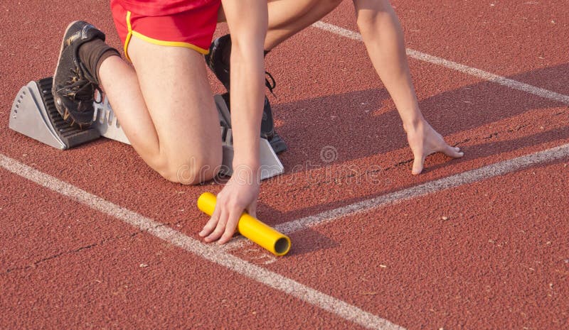 Relay runner stock image. Image of finish, handoff, running - 5276825