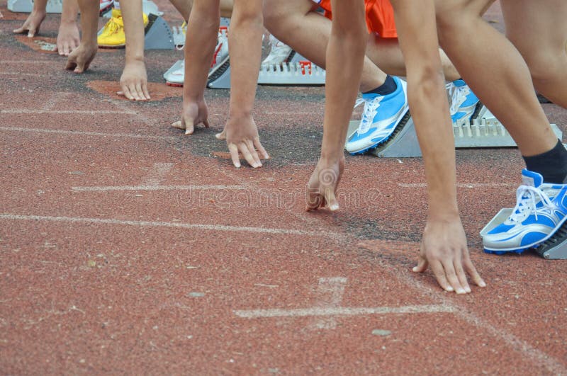 At the starting line stock image. Image of marks, sprinting - 4927141