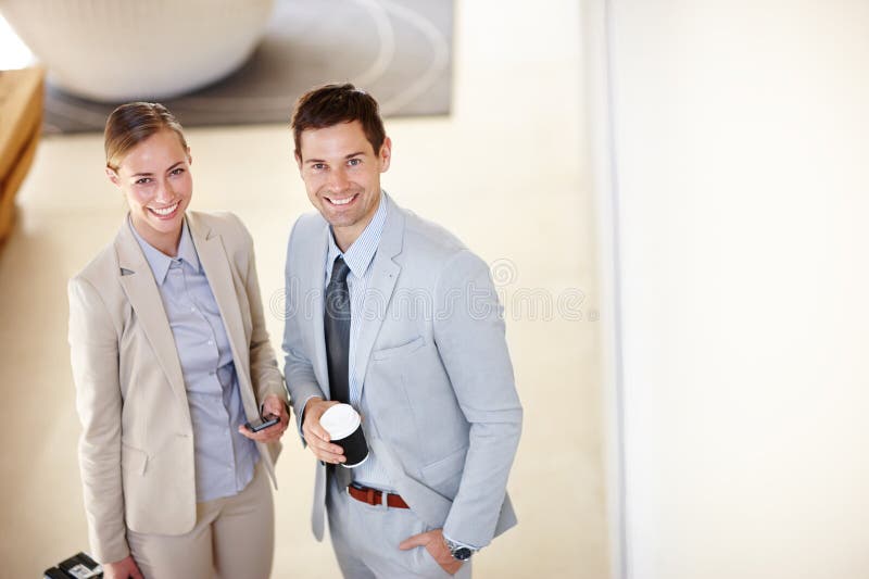 Ready To Take Over the Corporate World. Two Young Office Workers ...