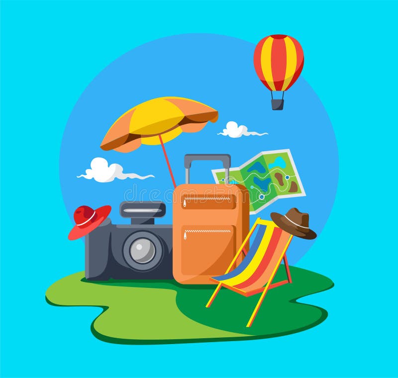 Ready To Travel Collage Concept, Collage Stock Illustration ...