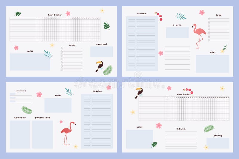 Ready To Use Digital Planner Templates. Cute Planner Inserts for Bullet ...