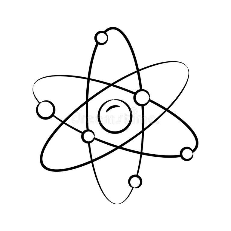 Ready To Use Doodle Icon Depicting Atom Structure Stock Vector ...