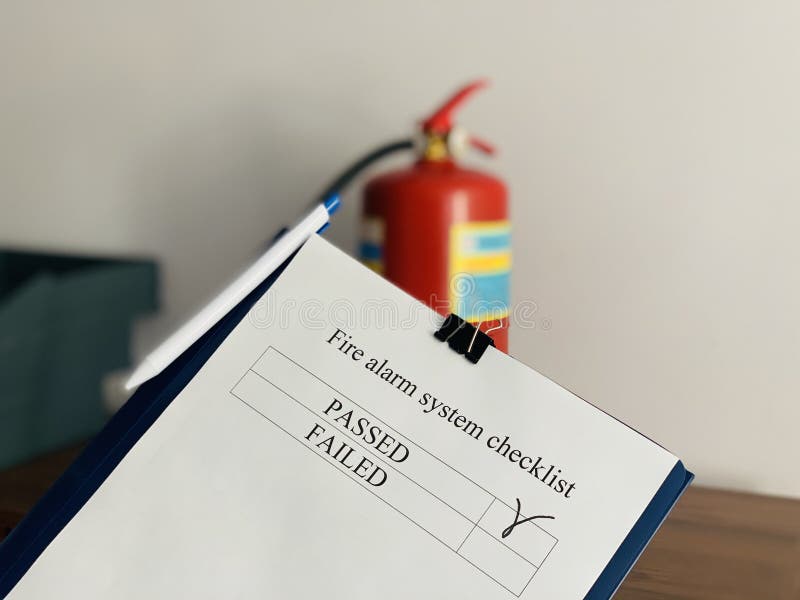 Engineer Inspection Fire Extinguisher and Fire Hose, Stock Photo ...