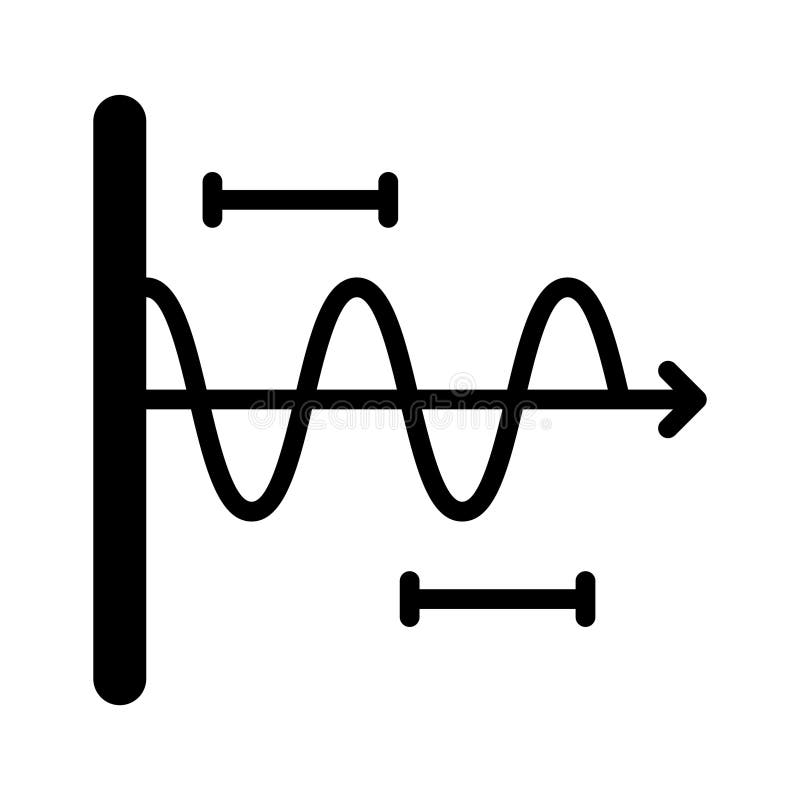 Ready To Use Glyph Icon of Wave Oscillation Stock Vector - Illustration ...