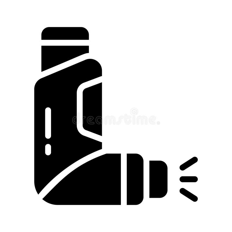 Ready To Use Glyph Style Icon of Inhaler Pump Stock Illustration ...