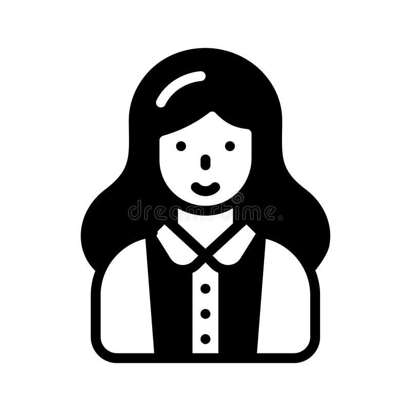 Ready To Use Glyph Style Icon Showing Female Tutor Stock Illustration ...