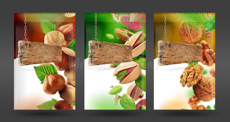 Nuts package set stock photo. Image of abstract, macro - 120772992