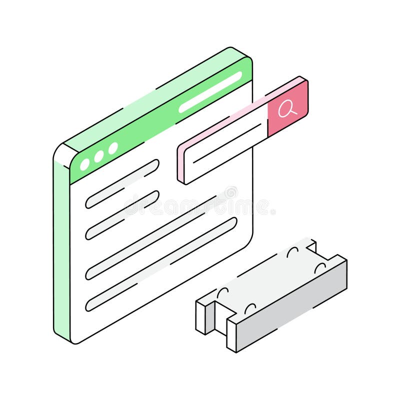Ready To Use Isometric Icon of Construction Website Stock Vector ...