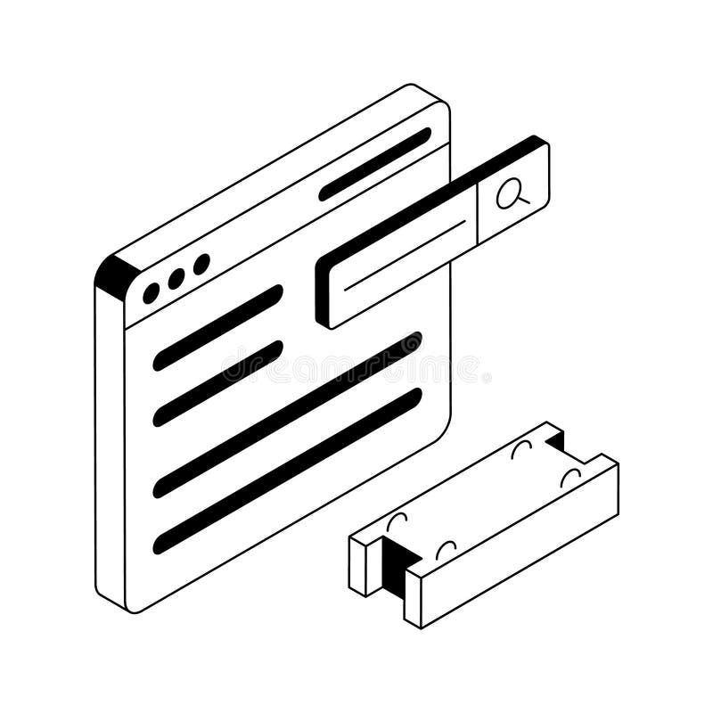Ready To Use Isometric Icon of Construction Website Stock Illustration ...