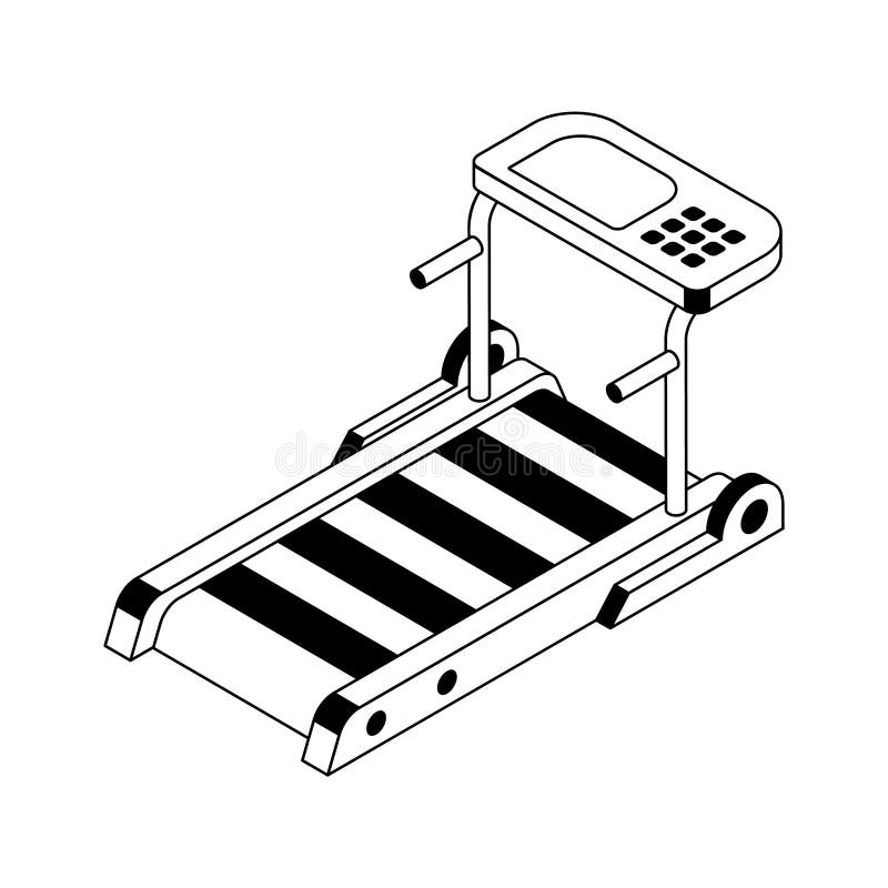 Ready To Use Isometric Icon of Treadmill Machine Stock Illustration ...