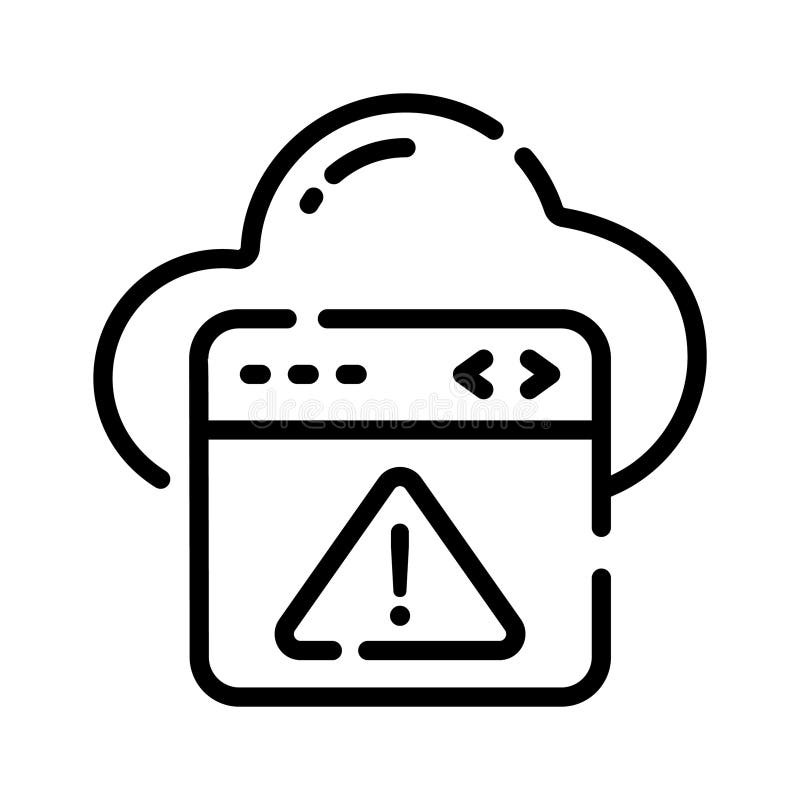 Ready To Use Linear Style Icon of Web Failure Stock Illustration ...
