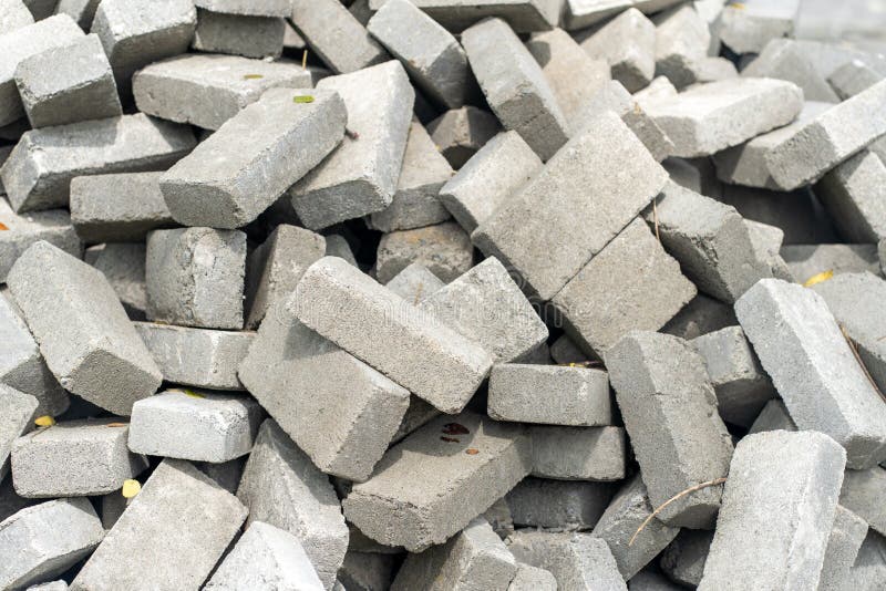 Ready To Use Pile of Bricks with Random Placement and Sunlight Shining ...