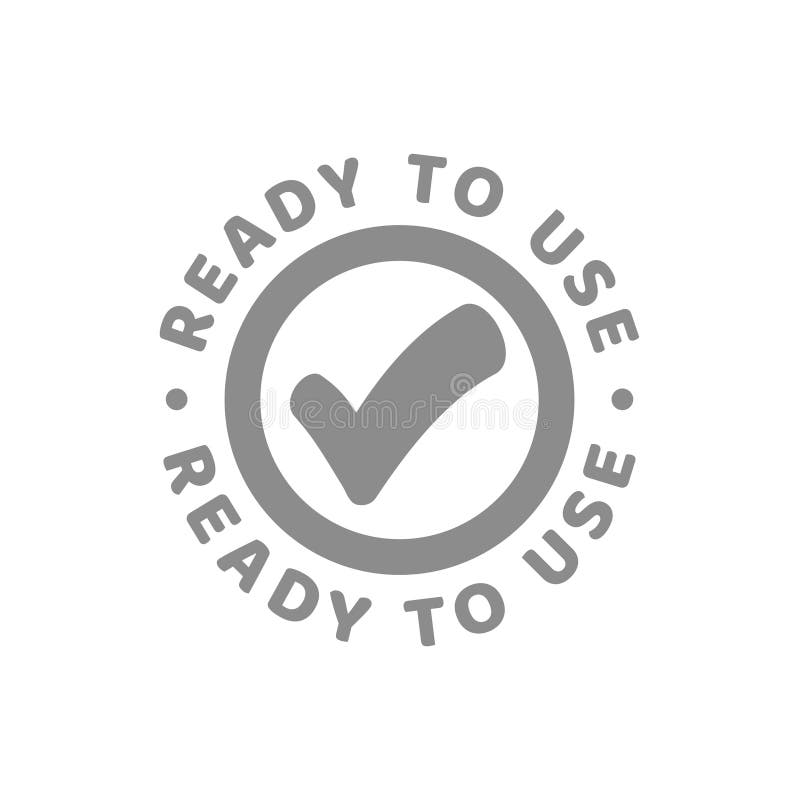 Ready to use vector label stock vector. Illustration of ready - 312153062