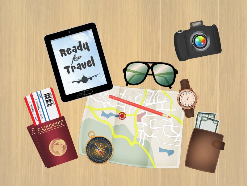 Ready for travel stock illustration. Illustration of airline - 72029226