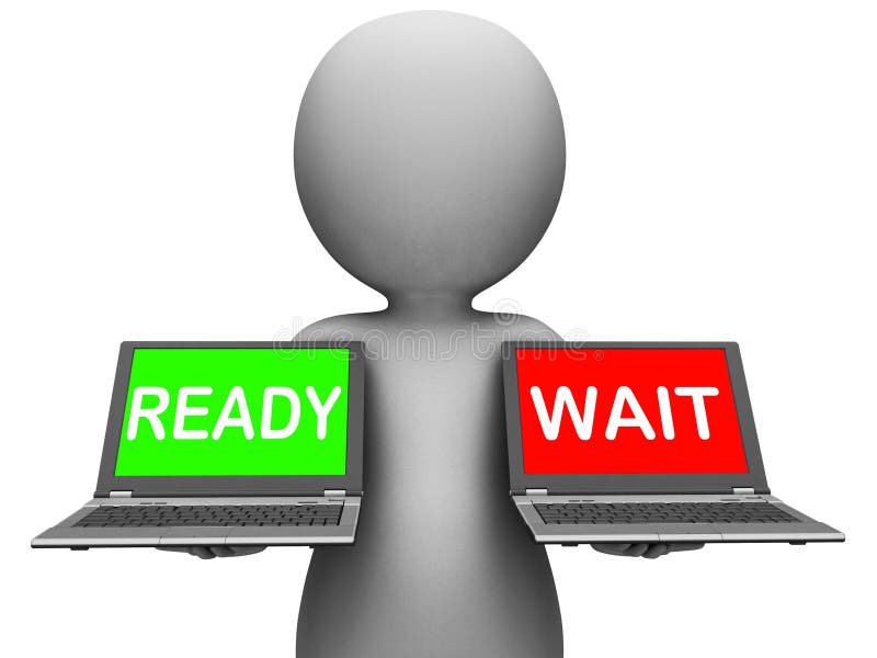 Ready Wait Keys Mean All Set and Be Patient Stock Illustration ...