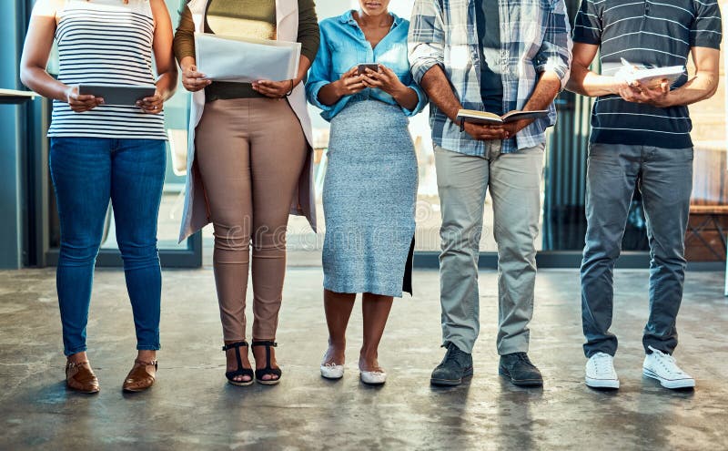 They are Ready and Waiting for the Next Idea. Low Angle Shot of a Group ...