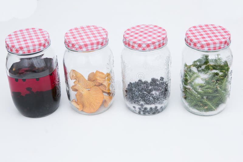 Ready for Winter: Fresh Natural Things in Glass Stock Image - Image of ...