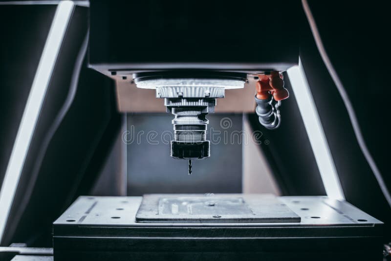 Ready for Work CNC Milling Machine Stock Image - Image of accuracy ...