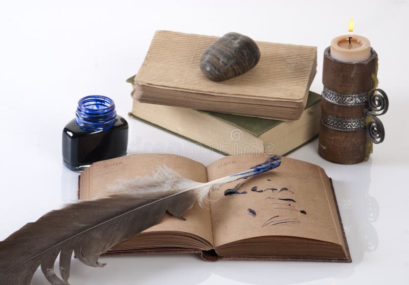 Ready for Writing Old Style Set Stock Photo - Image of antique ...