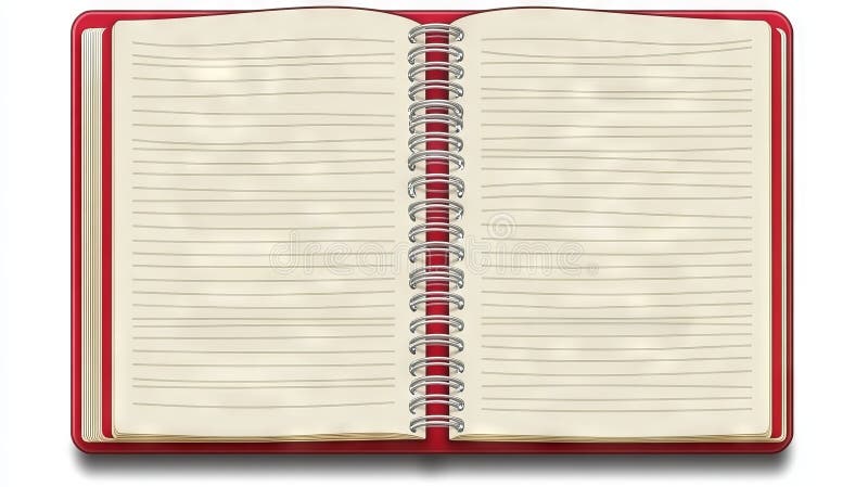 Ready for Writing or Sketching, a Blank White Page Sits Inside a Black ...