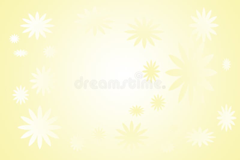 Ready Yellow Card with Flowers Stock Illustration - Illustration of ...