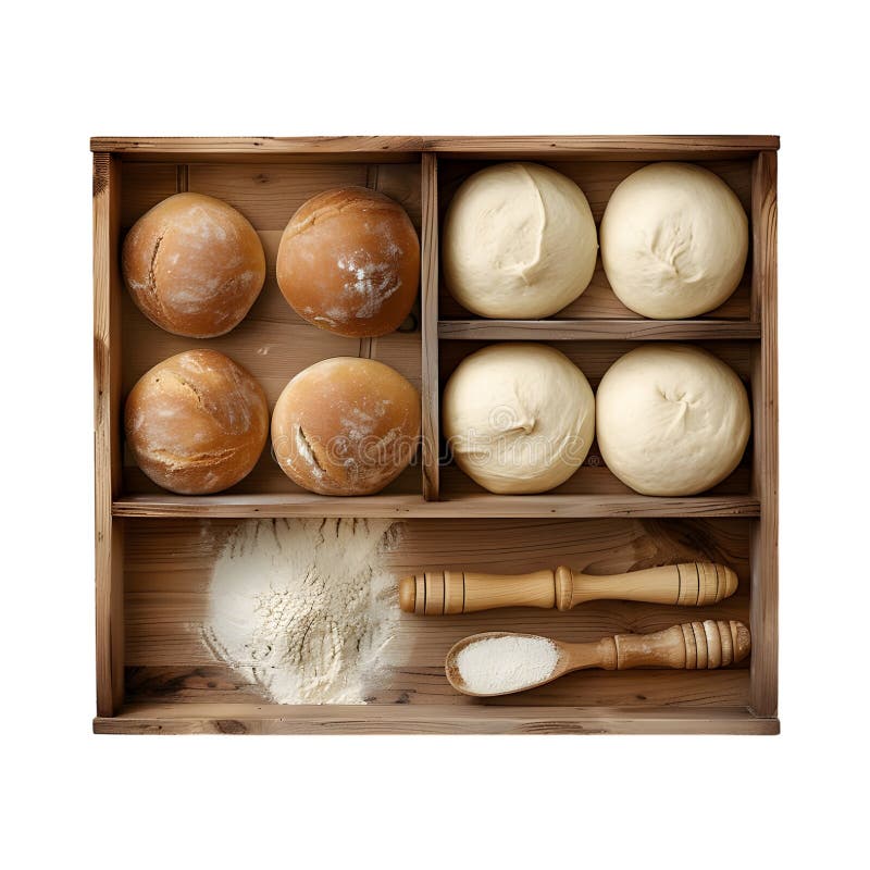 Readymade Dough of Bread in Drawer on Transparent Background - Ai ...