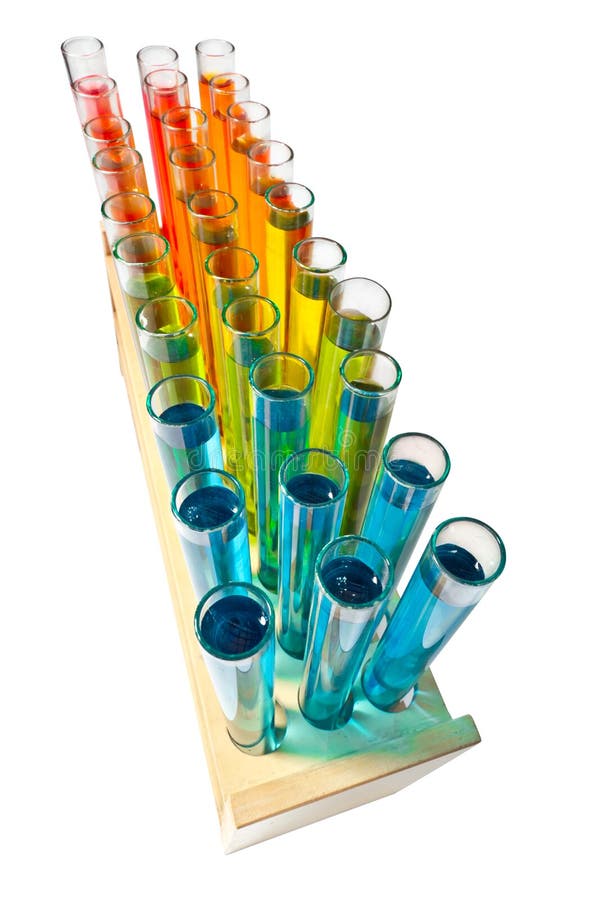 Reageerbuizen in rek stock afbeelding. Image of voorbereiding - 29211601