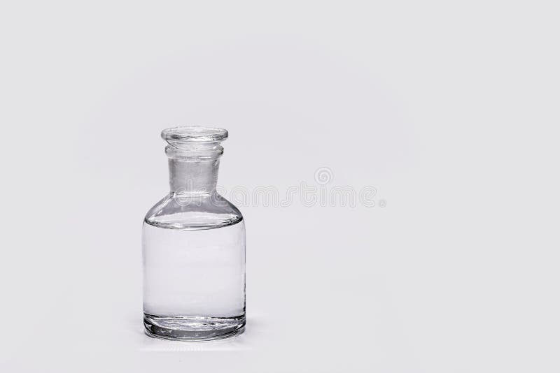 Reagent Bottle with Glass Stopper, with Hydrogen Peroxide Inside ...