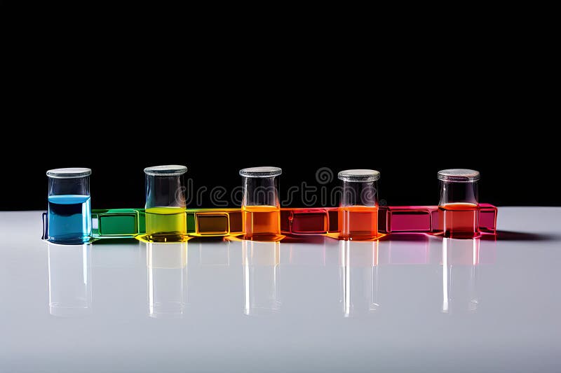 Reagent Strips a Set of Reagent Strips with Color Coded Indicato Stock ...