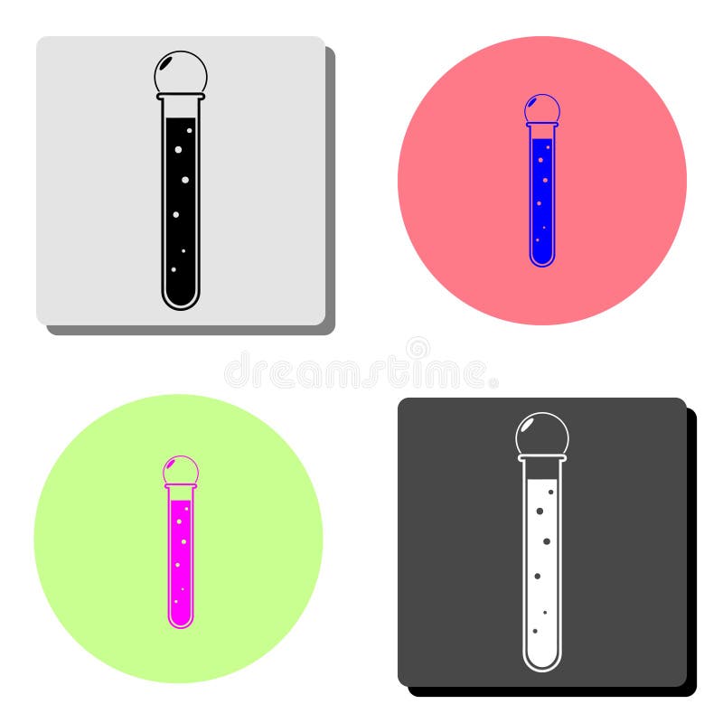 Reagenzglas Vial Flat Vector Icon Vektor Abbildung - Illustration von ...