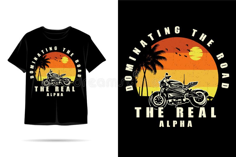 The Real Alpha Silhouette T Shirt Design Stock Vector - Illustration of ...