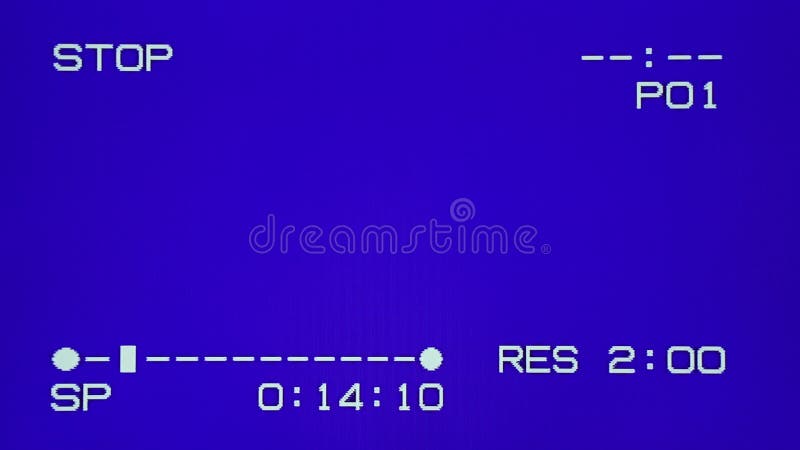 Real Analog Vhs Blue Screen with Stop and Eject Actions Stock Video ...