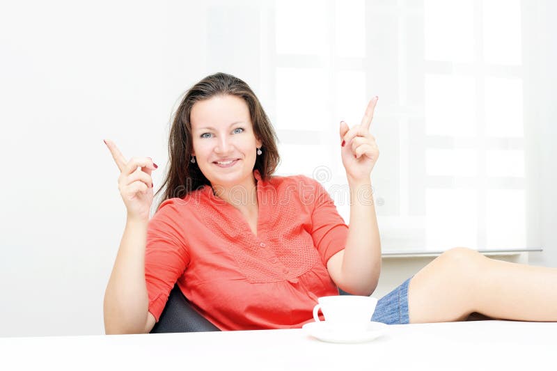 Real Attractive Businesswoman in Her Office Stock Photo - Image of ...