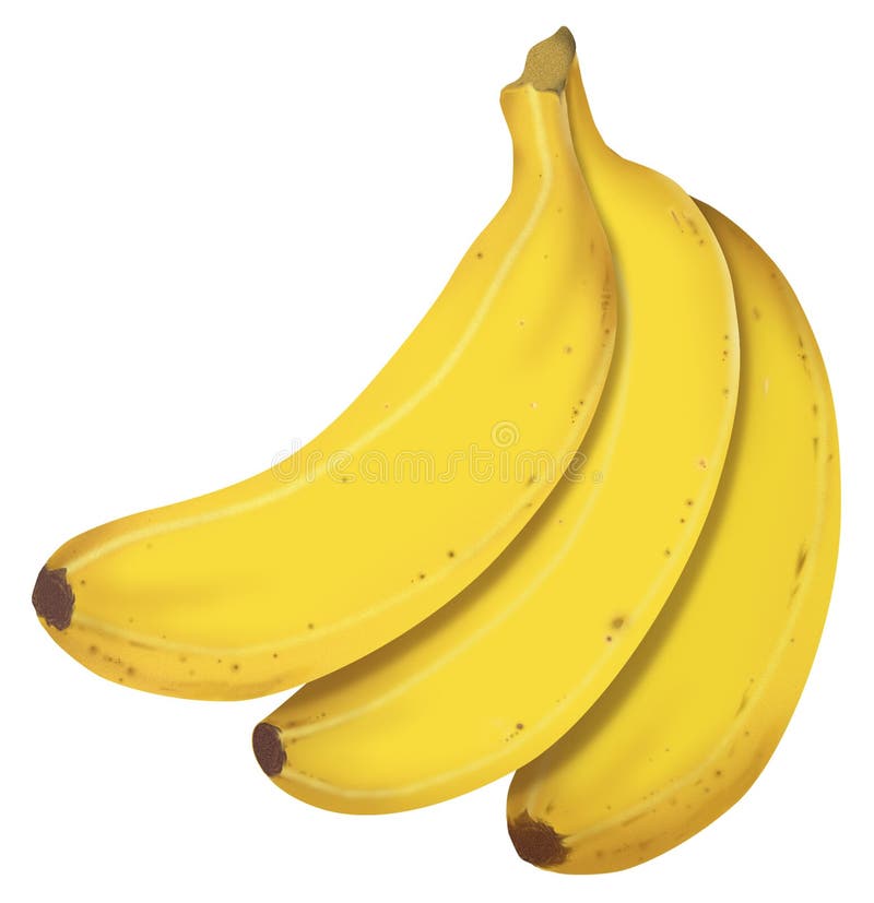 Ripe Yellow Banana with Leaf Stock Vector - Illustration of healthy ...