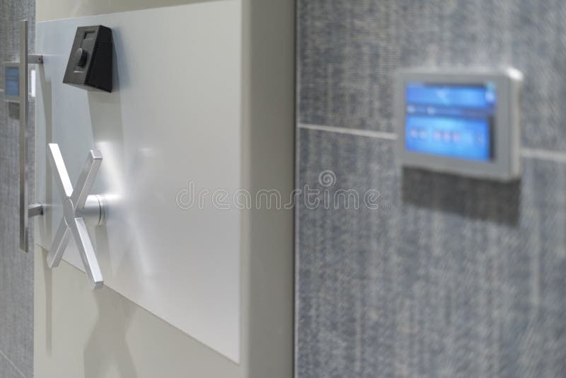 Real Bank Vault Door. Closed Safe in Bank Stock Photo - Image of ...